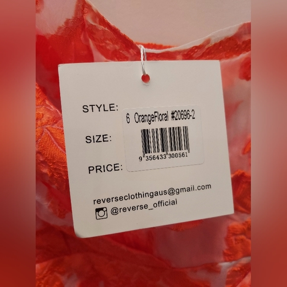 Reverse | Dresses | Reverse One Shoulder Orange Floral Side Tie Knot ...